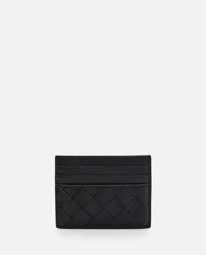 Bottega Veneta Small Woven Card Holder - Black