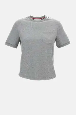 Thom Browne Cotton Milano T-shirt With Pocket - Grey