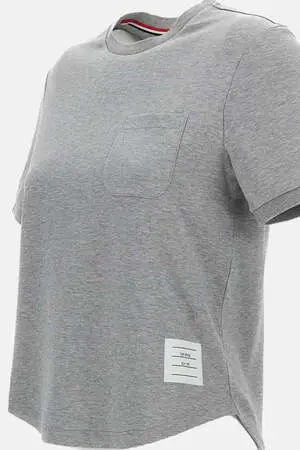 Thom Browne Cotton Milano T-shirt With Pocket - Grey