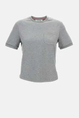Thom Browne Cotton Milano T-shirt With Pocket - Grey