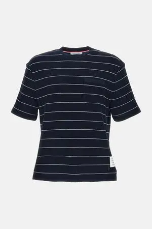 Thom Browne Striped Crew Neck T-shirt - Blue