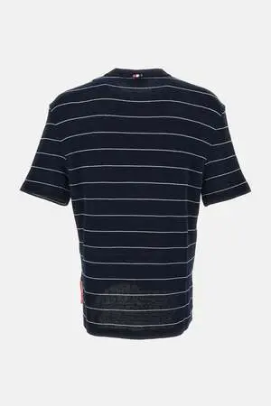 Thom Browne Striped Crew Neck T-shirt - Blue