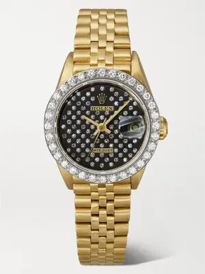 STEPHANIE WINDSOR Rolex Vintage 1979 Datejust 26mm Automatic 18-karat Yellow And White And Diamond Watch - Gold