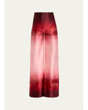 Silvia Tcherassi Andie Degrade Wide-leg Pants