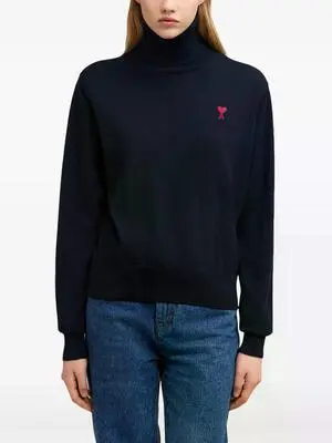 AMI Paris De Coeur High-neck Jumper
