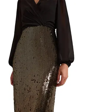 PHASE EIGHT Sequin Embellished Maxi Dress