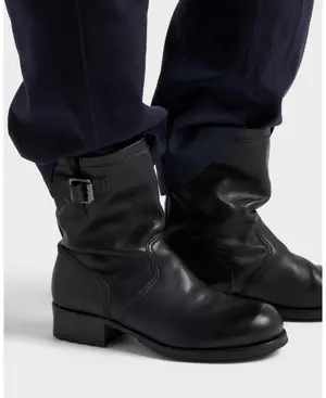 Prada Leather Mid-calf Boots - Black