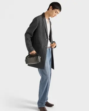 Prada Antiqued Leather Shoulder Bag - Green