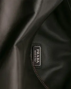 Prada Antiqued Leather Shoulder Bag - Green