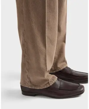 Prada Leather Loafers - Brown