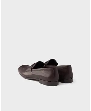 Prada Leather Loafers - Brown