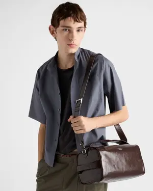 Prada Leather Shoulder Bag - Brown