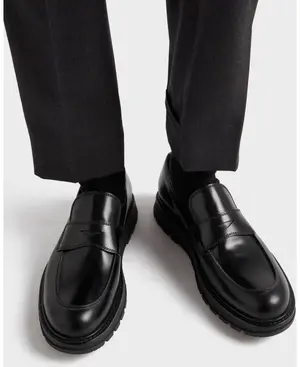 Prada Brushed Leather Loafers