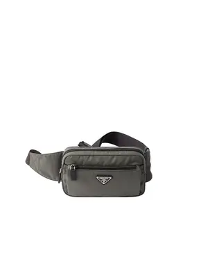 Prada Re-nylon And Saffiano Leather Belt Bag - Green