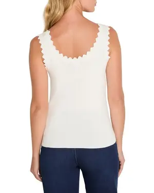NIC+ZOE Scallop Sweater Tank Top