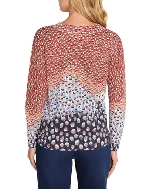 NIC+ZOE Printed Long Sleeve Sweater