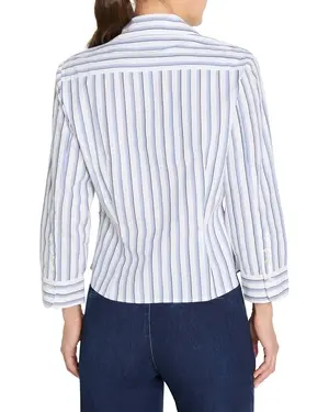 NIC+ZOE Striped Tie-front Top