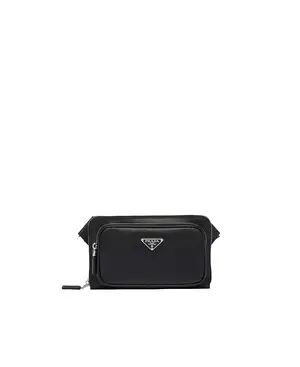 Prada Saffiano Leather Belt Bag - Black