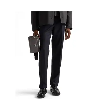 Prada Saffiano Leather Belt Bag - Grey