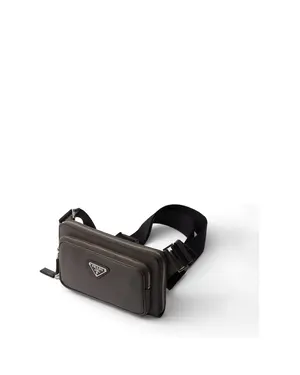 Prada Saffiano Leather Belt Bag - Grey