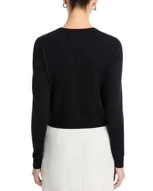 Carolina Herrera Cropped Cardigan Sweater - Black