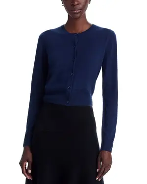 Carolina Herrera Cropped Cardigan Sweater - Midnight