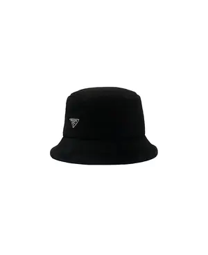 Prada Shearling Bucket Hat - Black