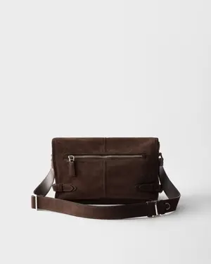 Prada Suede Shoulder Bag - Brown