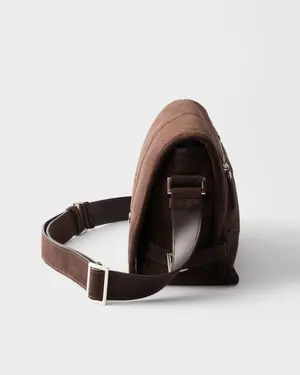 Prada Suede Shoulder Bag - Brown