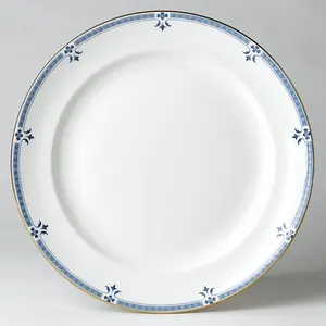 ROYAL CROWN DERBY Grenville Dinner Plate, 10 - White/blue