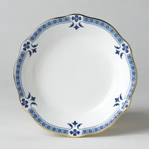 ROYAL CROWN DERBY Grenville Bread & Butter Plate, 6 - White/blue