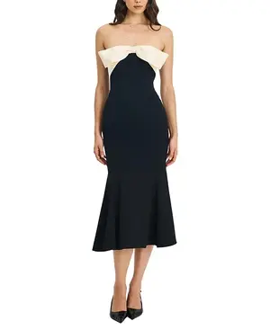MISS CIRCLE NEW YORK Saige Strapless Mermaid Maxi Dress - Black