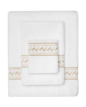 PRATESI Impero Washcloth - White/beige