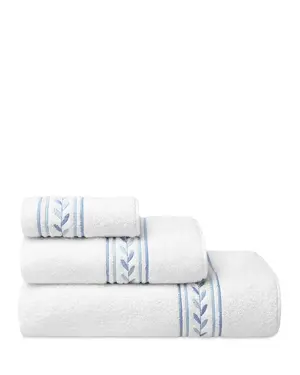 PRATESI Impero Hand Towel - White/medium Blue
