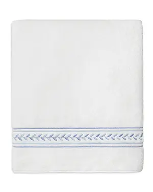 PRATESI Impero Bath Towel - White/medium Blue