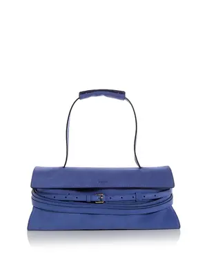 Moschino Tie Me Suede Shoulder Bag