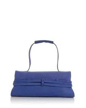 Moschino Tie Me Suede Shoulder Bag