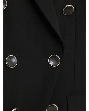 REISS Petites Lia Double Breasted Blazer - Black