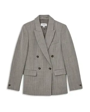 REISS Petite Ember Herringbone Jacket - Grey