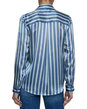 L'Agence Tyler Silk Long Sleeve Blouse