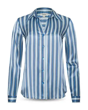 L'Agence Tyler Silk Long Sleeve Blouse