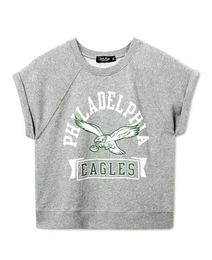 Junk Food Clothing Nfl Philadelphia Eagles Raglan Fleece Tank - Heather Grey