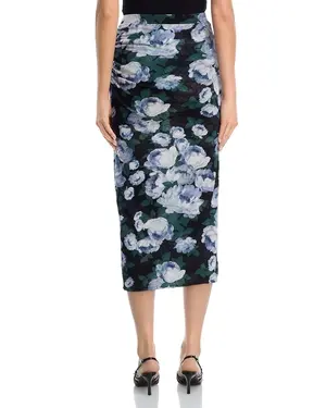 Stella McCartney Floral Print Mesh Skirt - Multi