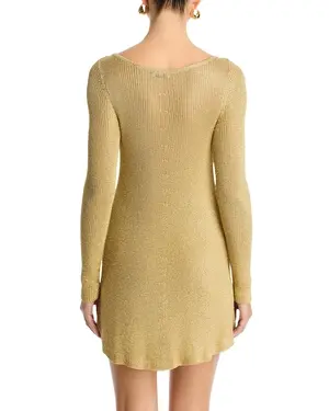 Staud Nikitta Metallic Mini Dress