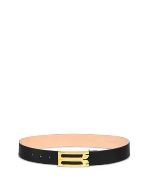 Victoria Beckham Leather Frame Belt - Black