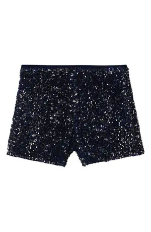 Mango Sequin Velvet Shorts