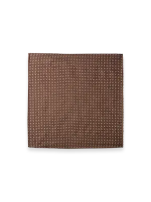PAUL FREDRICK Dot Silk Pocket Square