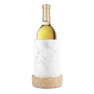 Final Touch Marble & Cork Wine Chiller - Clear