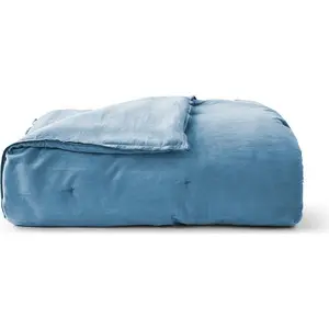 CHRISTY Harewood Luxury Double Sided Velvet Bedspread - Blue