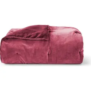 CHRISTY Harewood Luxury Double Sided Velvet Bedspread - Fuchsia